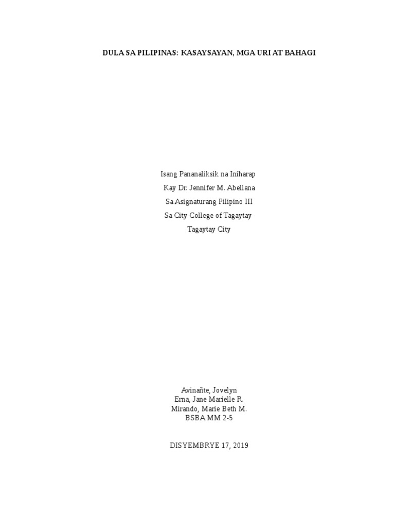 Final Paper Filipino Research | PDF