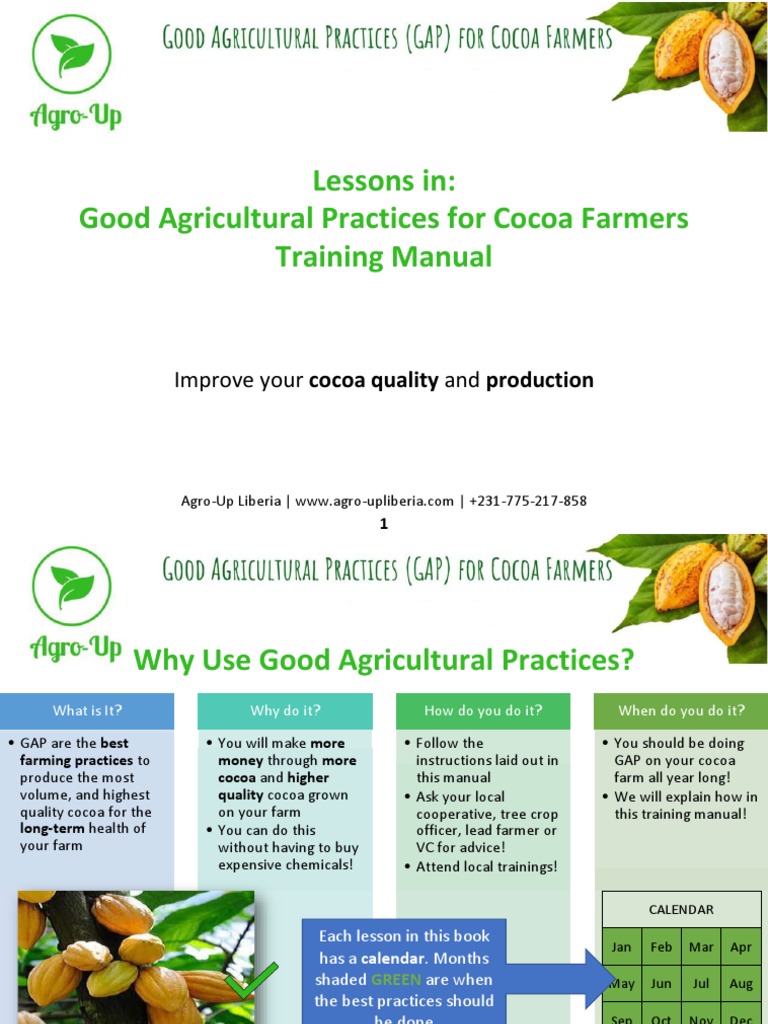 Lessons In: Good Agricultural Practices For Cocoa Farmers Training ...