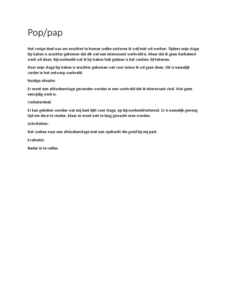 Pop en Pap en Reflectie | PDF