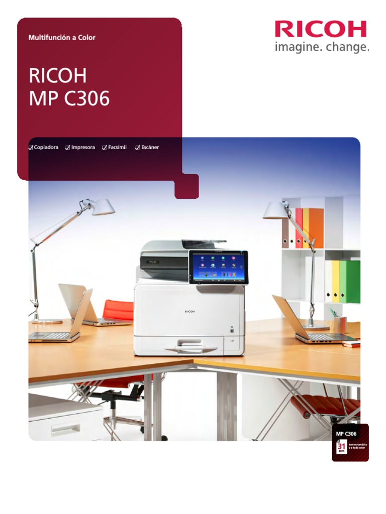 Ricoh MP c306 Brochure | PDF | Fax | Tableta