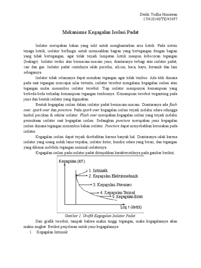 Kegagalan Isolasi pada Isolator Padat | PDF | Griya & Taman | Sains ...
