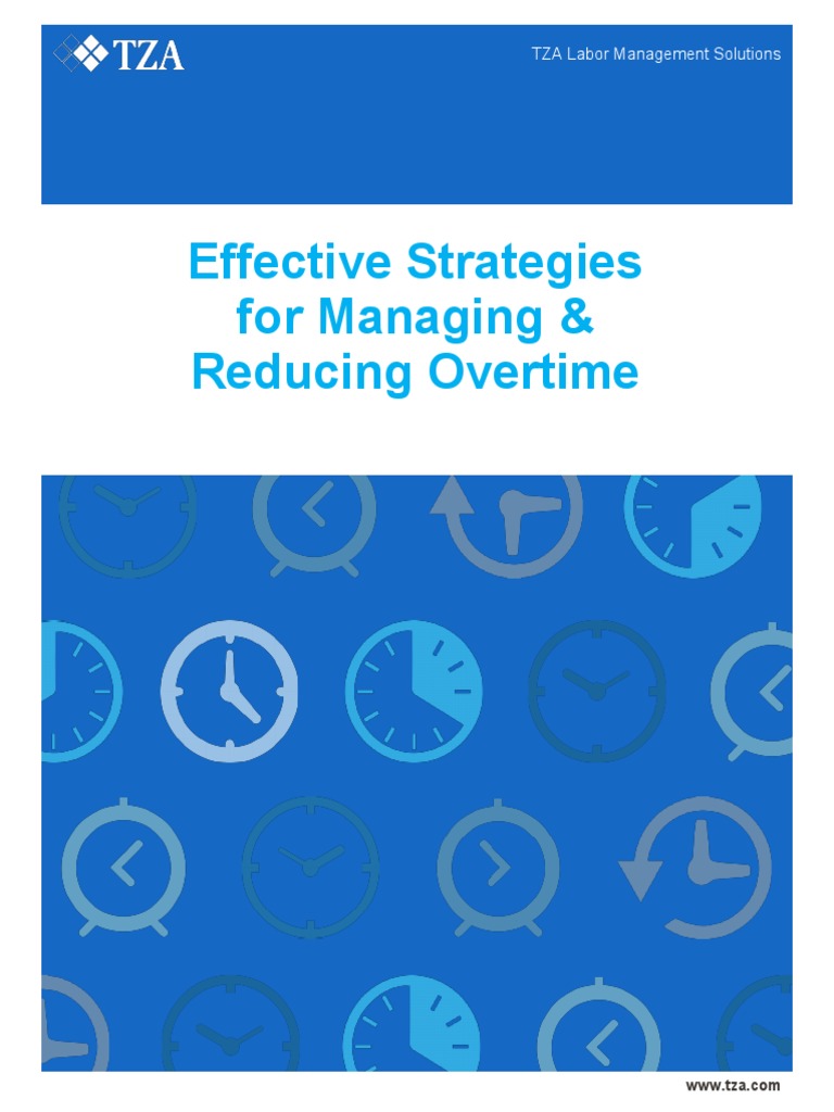 WP Strategies For Managing and Reducing Overtime | PDF | Overtime ...