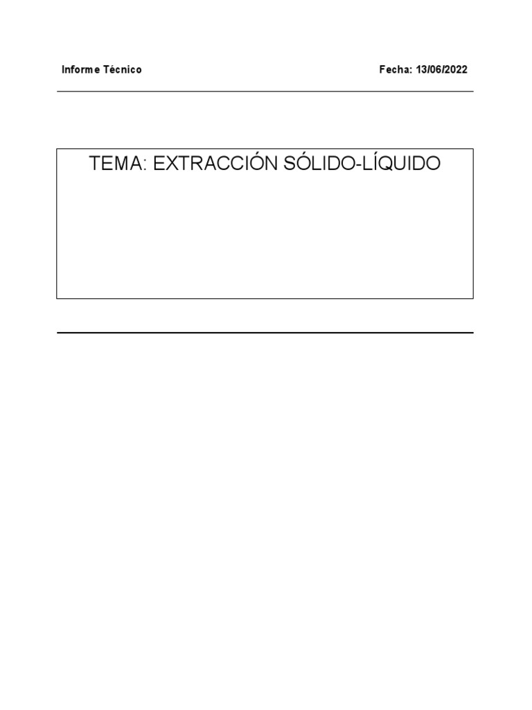 Extracción Sólido-Líquido: Conceptos y Balances | PDF | Solubilidad ...