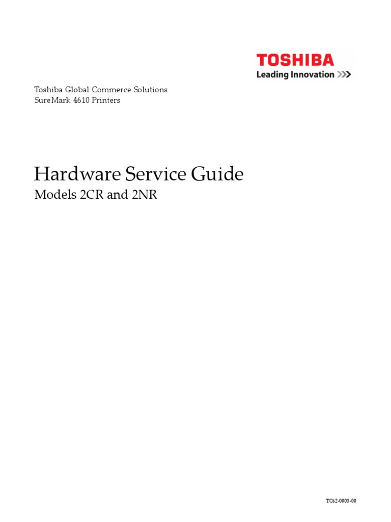 Ibm 4610-2CR and 2NR Service Manual | PDF | Printer (Computing) | Operating System