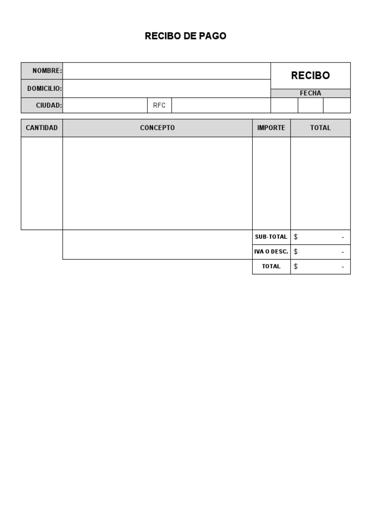 Recibos Blanco | PDF