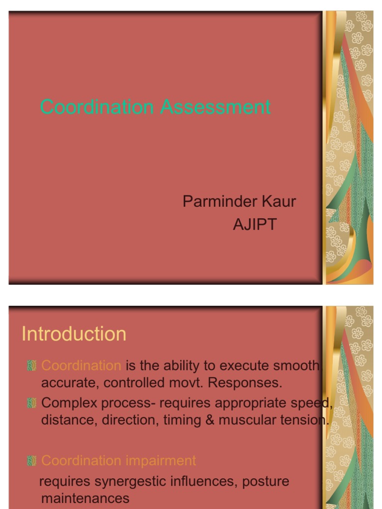 Coordination Assessment | Download Free PDF | Cerebellum | Balance ...