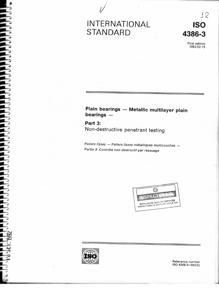 Iso 4386-3 (1992) | PDF