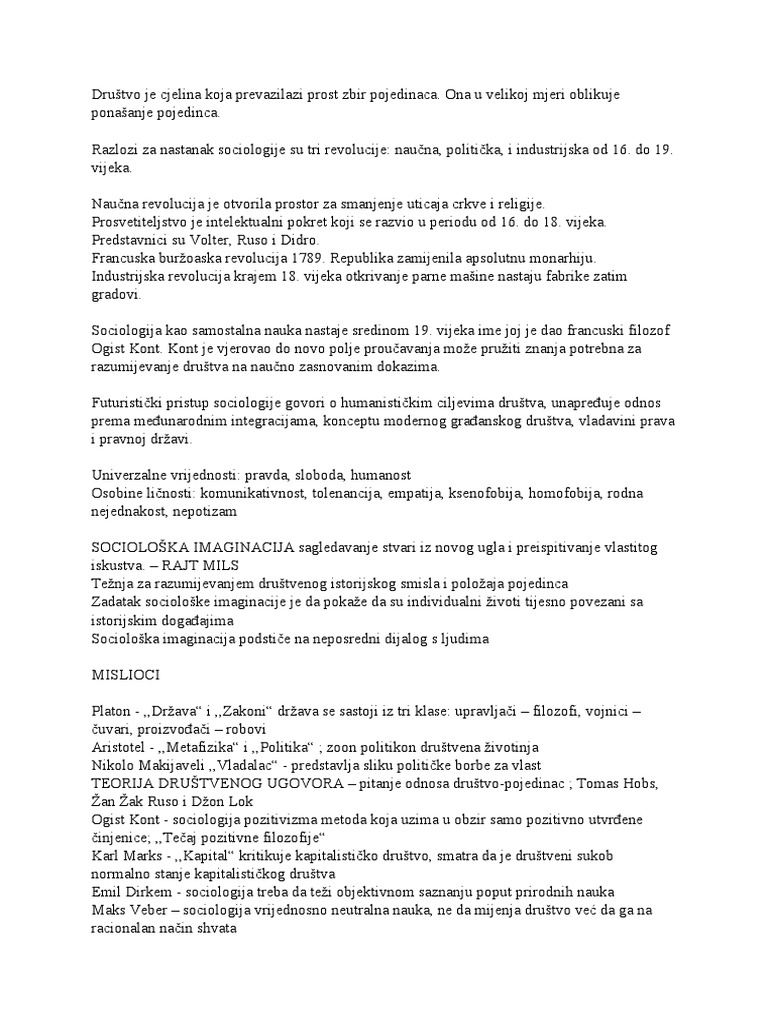 Skripta Sociologija | PDF