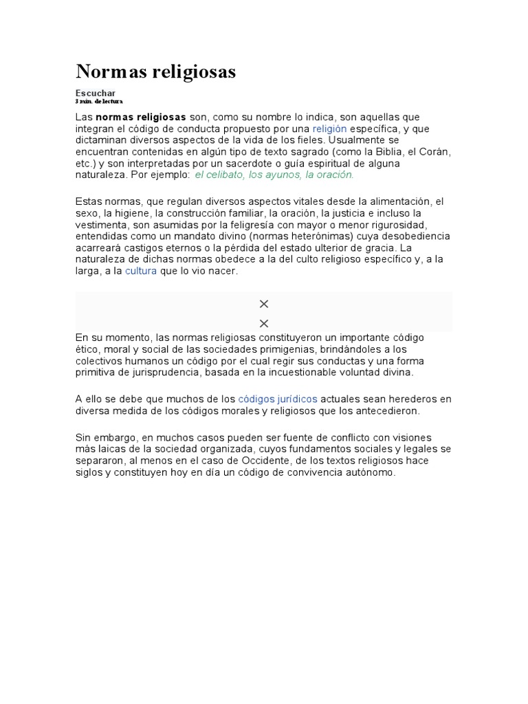 Ejemplos de normas religiosas esenciales | PDF | Oración | Castidad
