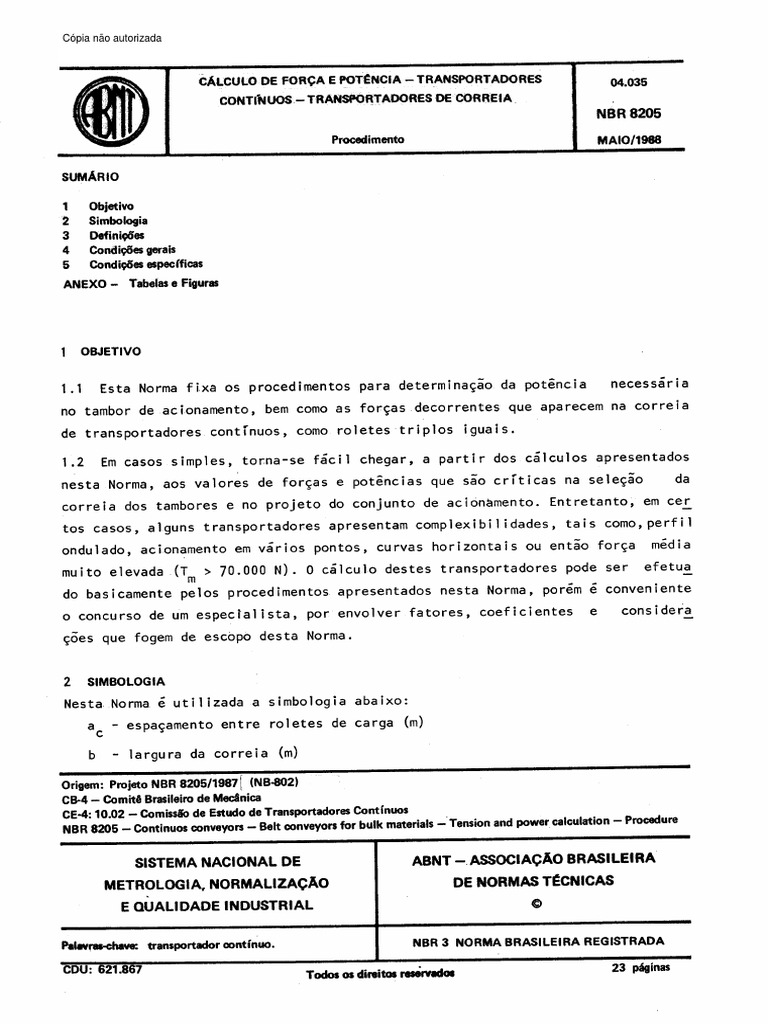 Abnt NBR 8205 (1988) | PDF