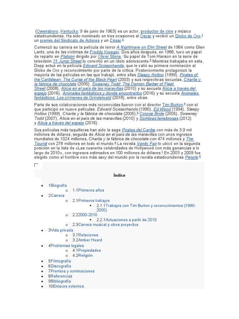 John Christopher Depp II | PDF | Johnny Depp