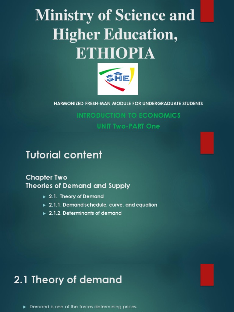 Freshman Economics Unit 2 part 1&2 | PDF | Demand | Price Elasticity Of Demand