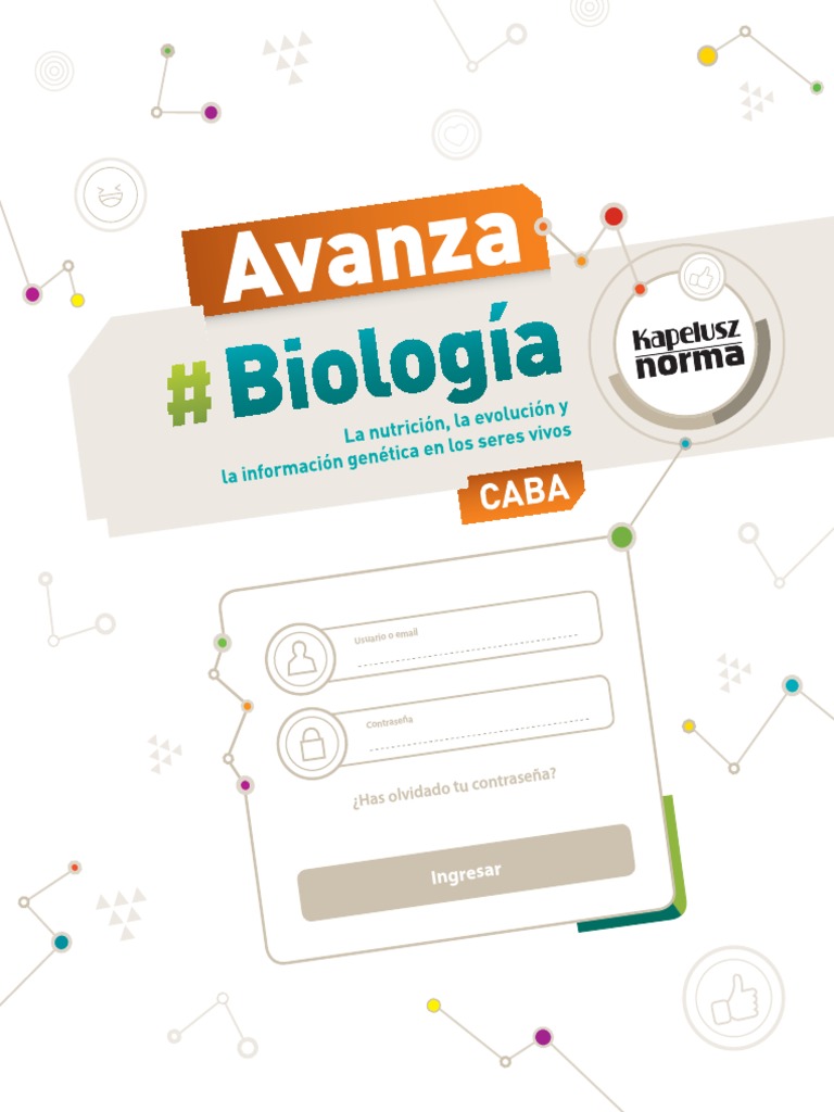 INDICEGD AVANZA BIOLOGIA CABA Nutricion La Evolucion y La Informacion ...