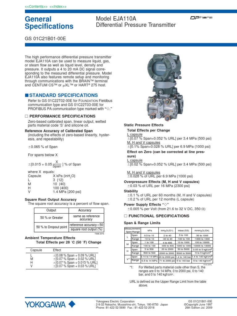 Yokogawa DPIT Model | PDF | Pressure Measurement | Electrical Connector