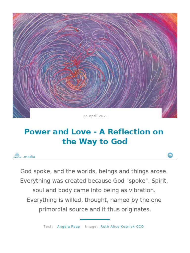Power and Love A Reflection On The Way To God | PDF | God | Love