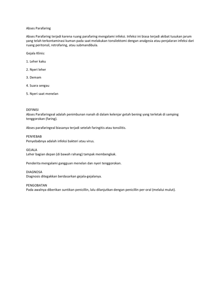 Abses Parafaring | PDF