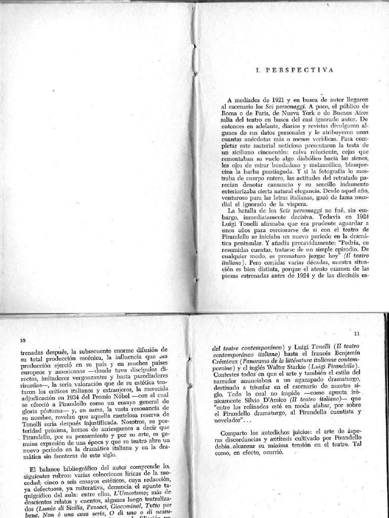 Monner Sans Pirandello y Su Teatro - Selección de Capítulos | PDF