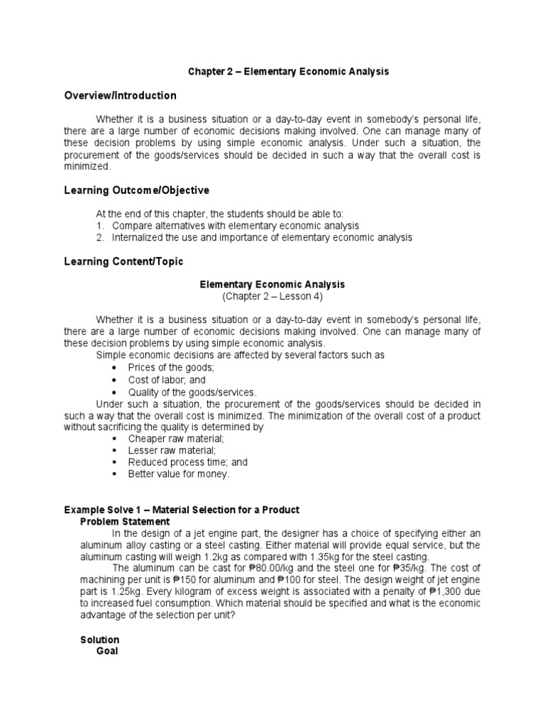 Chapter 2 Lesson 2 | PDF | Aluminium | Economics