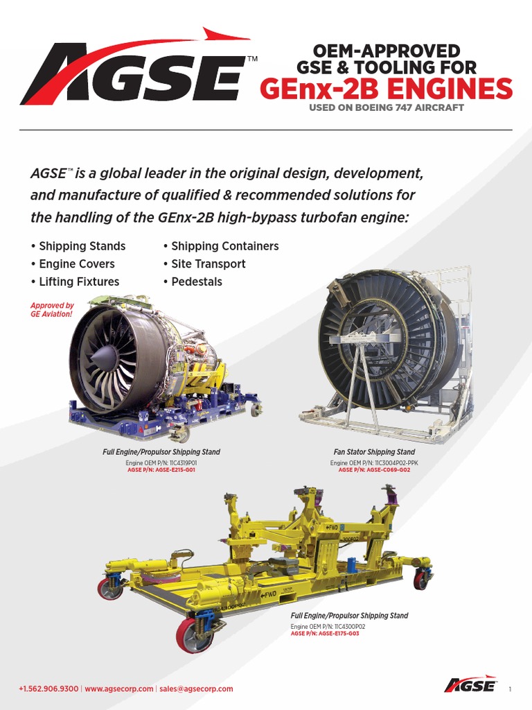 Genx-2B Engines: Oem-Approved Gse & Tooling For | PDF | Engines | Transport