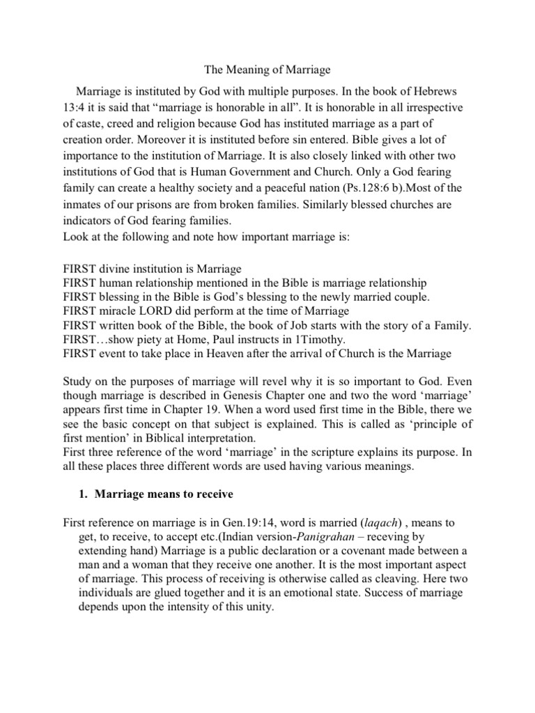 Purpose of Marriage 3 | PDF