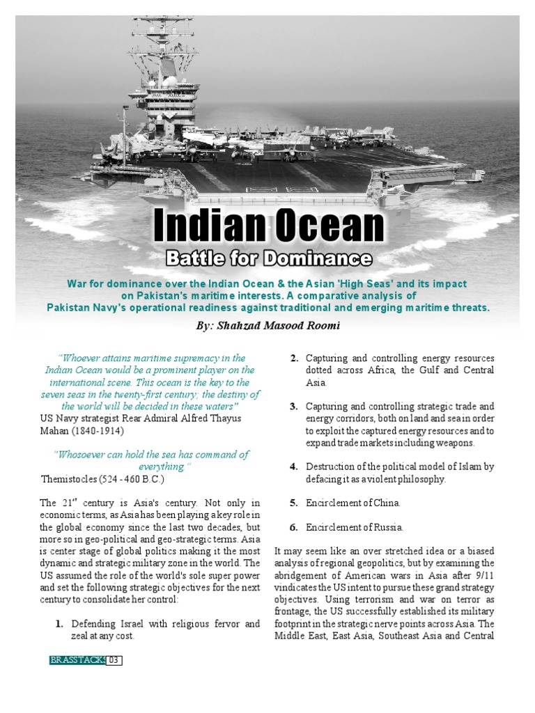 Indian Ocean Battle For Dominance | PDF | United States Navy | Indian Ocean
