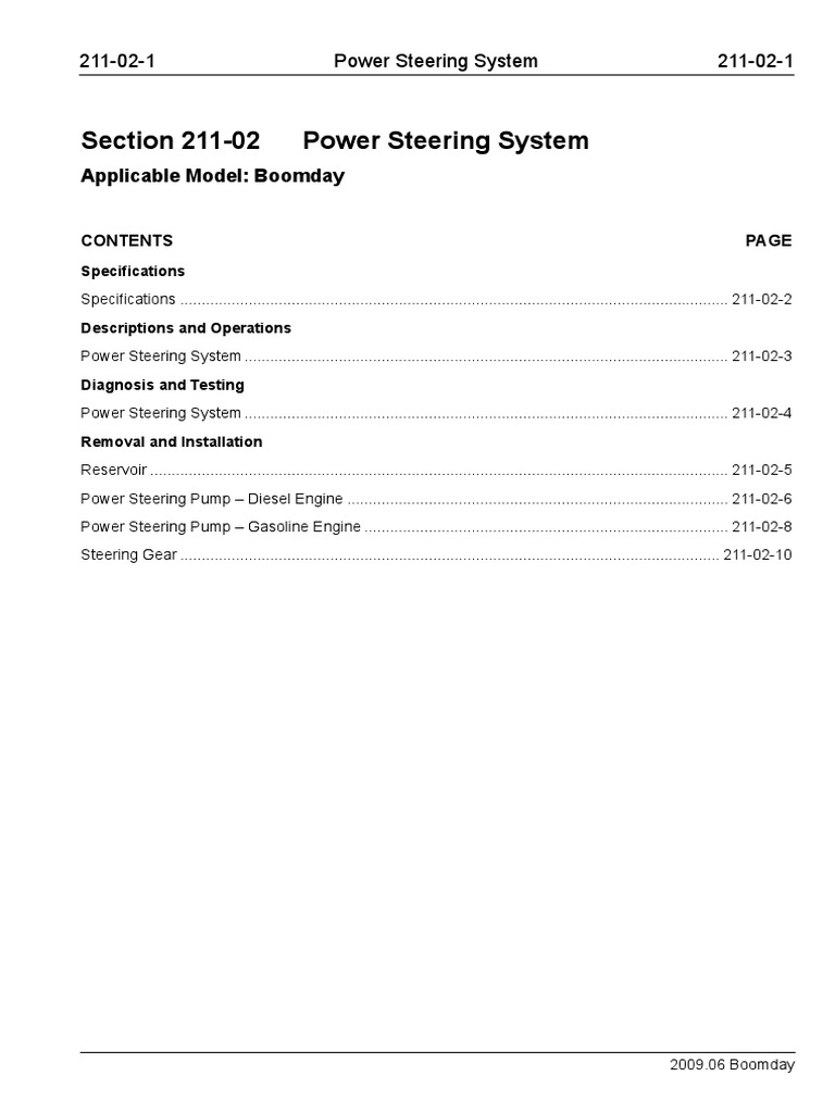 211-02 Power Steering System PICKUP JMC | PDF | Pump | Belt (Mechanical)