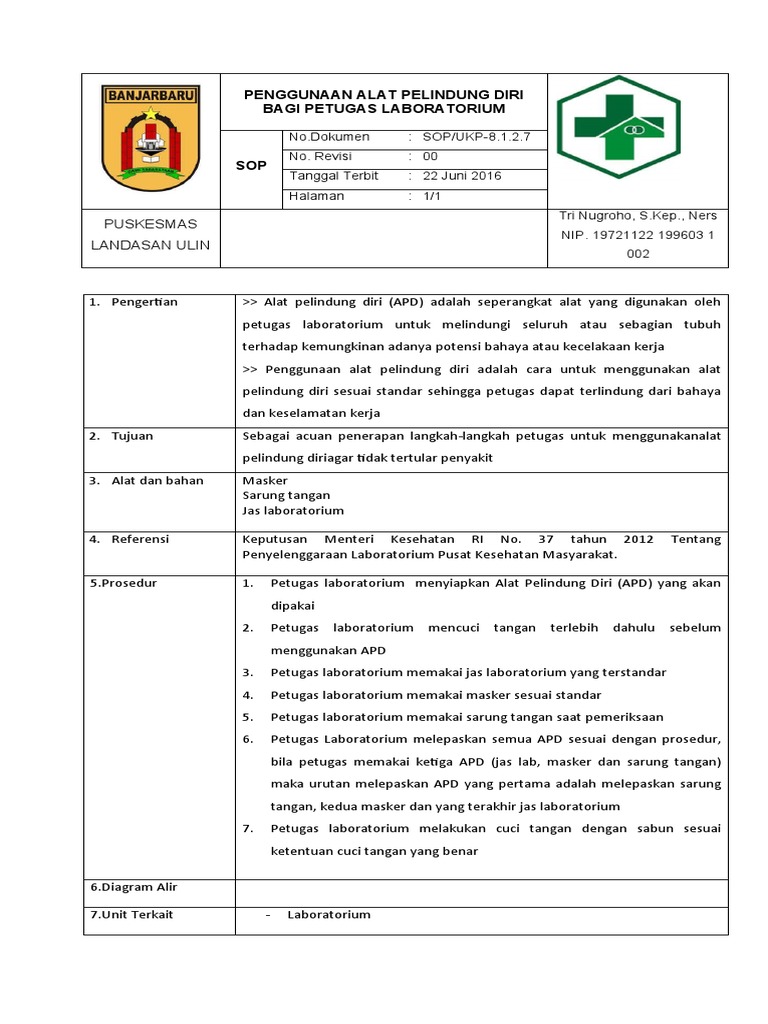 Panduan Penggunaan APD di Laboratorium | PDF