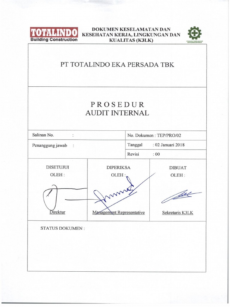 Prosedur - Audit Internal | PDF