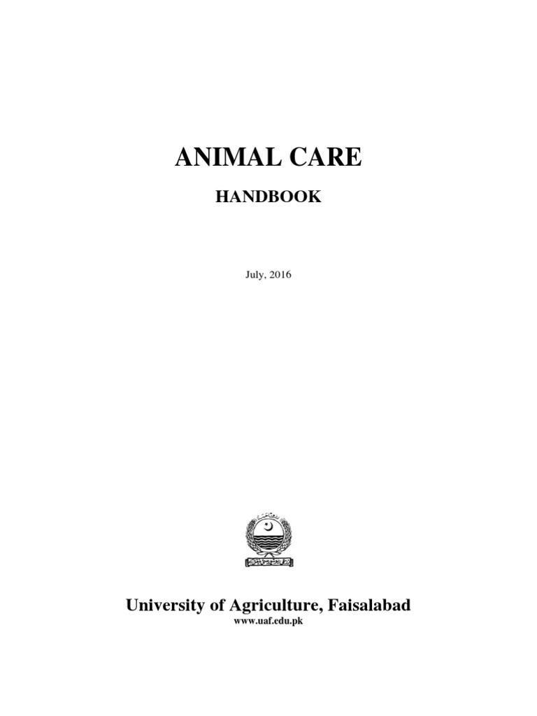09 - Animal Care Handbook | PDF