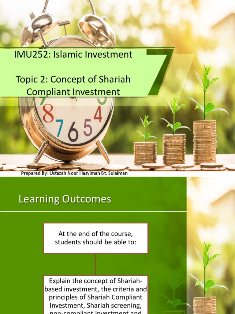 Topic 2 - Concept of Shariah Compliance Investment | PDF | Investing ...