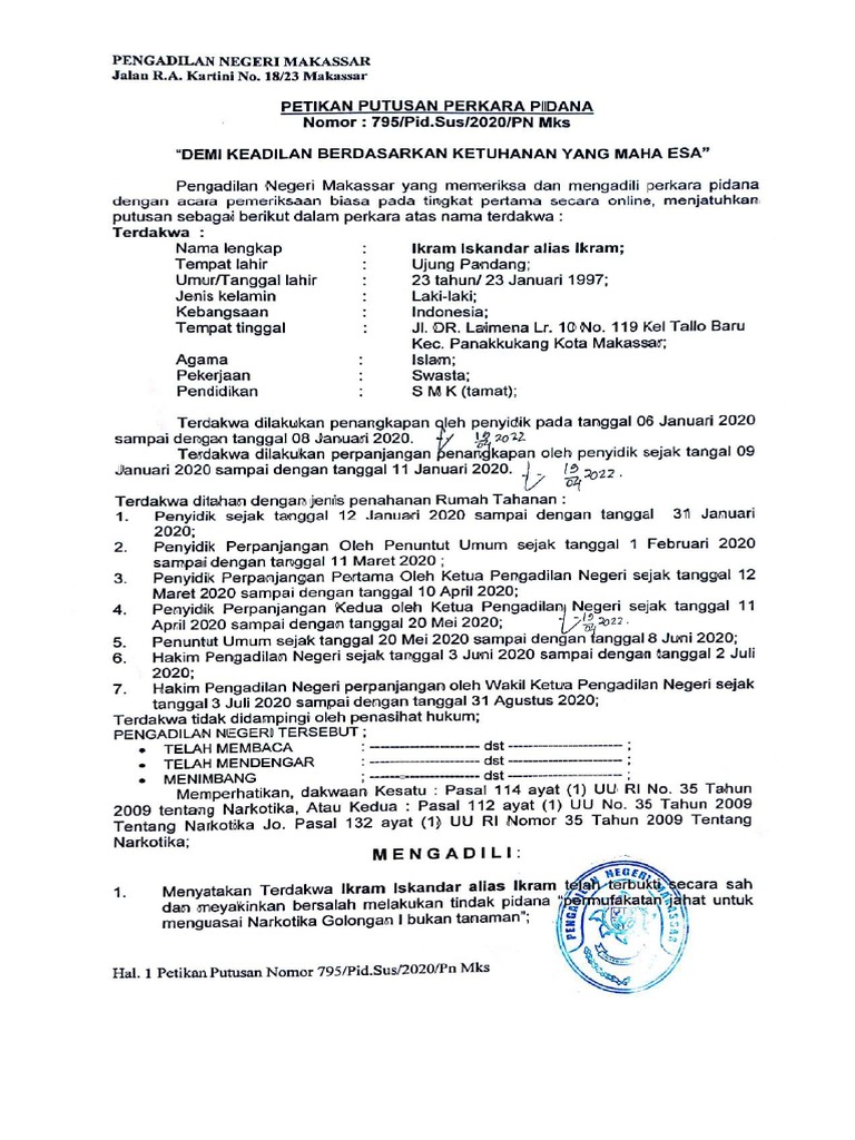 PETIKAN PUTUSAN BA17 - C | PDF
