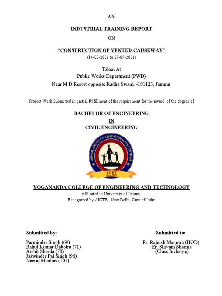 Internship Trainning Report | PDF | Concrete | Bridge