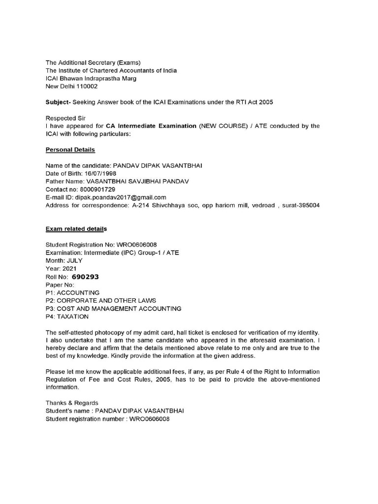 Rti Copy Draft | PDF