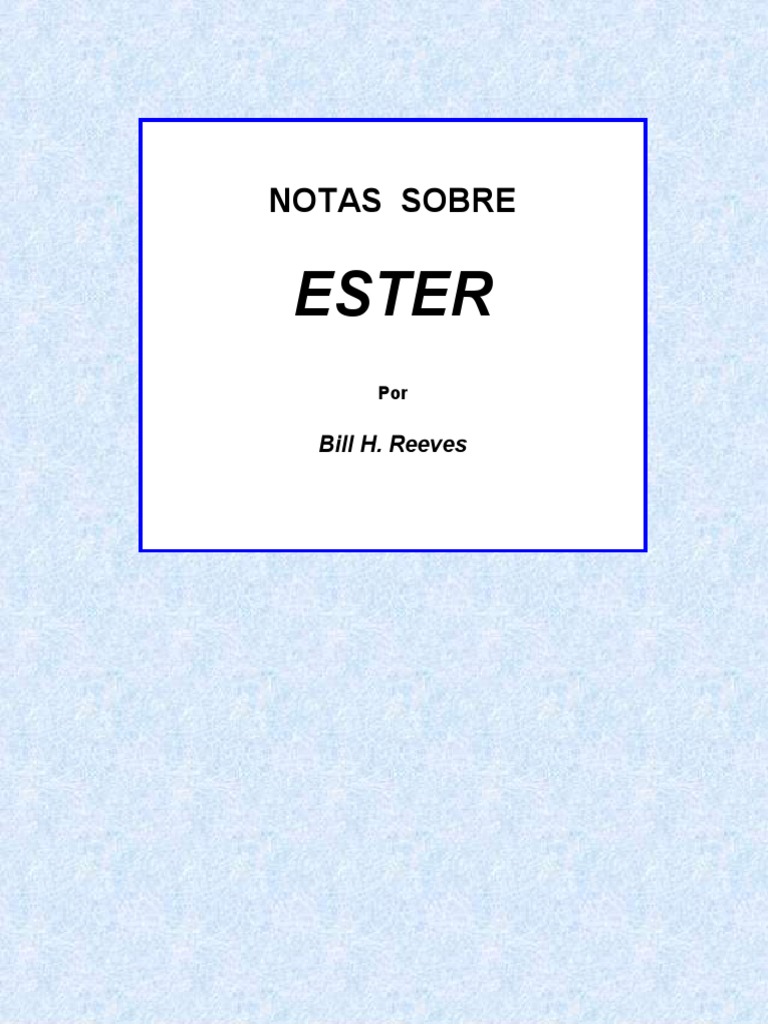 ESTER | PDF | Esther | Libro de Ester
