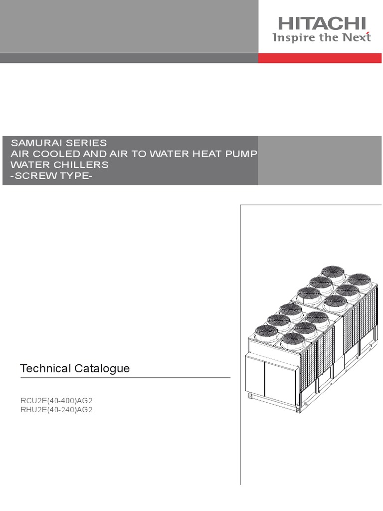 Hitachi Chiller-Samurai TechCatalogue 2011 | PDF | Electric Motor | Switch