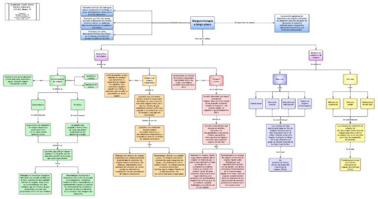 Mapa Conceptual Oxigenoterapia | PDF | Oxígeno | Líquidos
