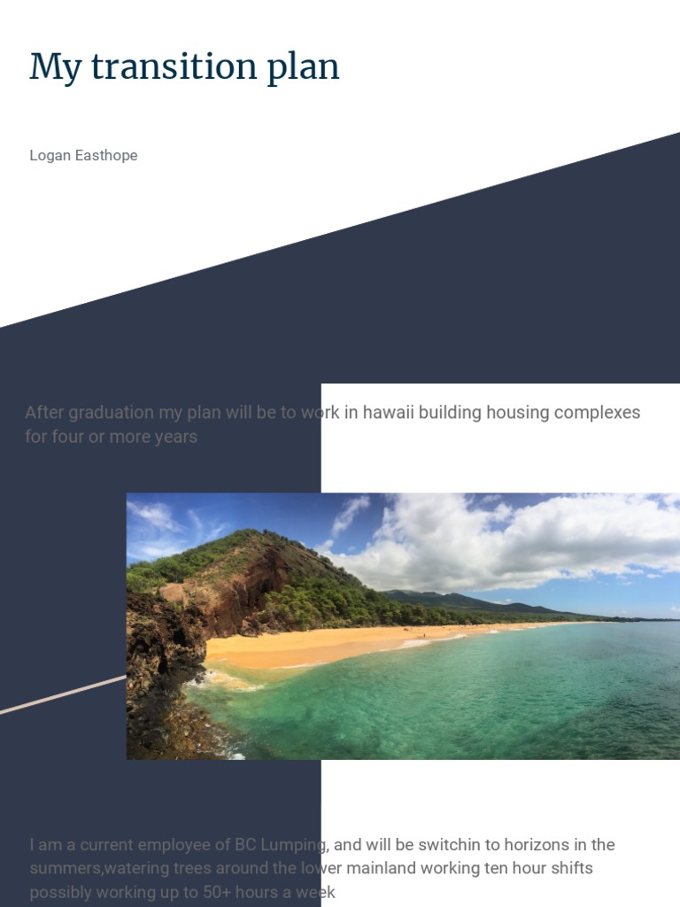 My Transition Plan | PDF | Career & Growth