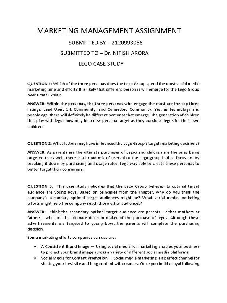 Marketing Management Assignment | PDF | Target Audience | Social Media