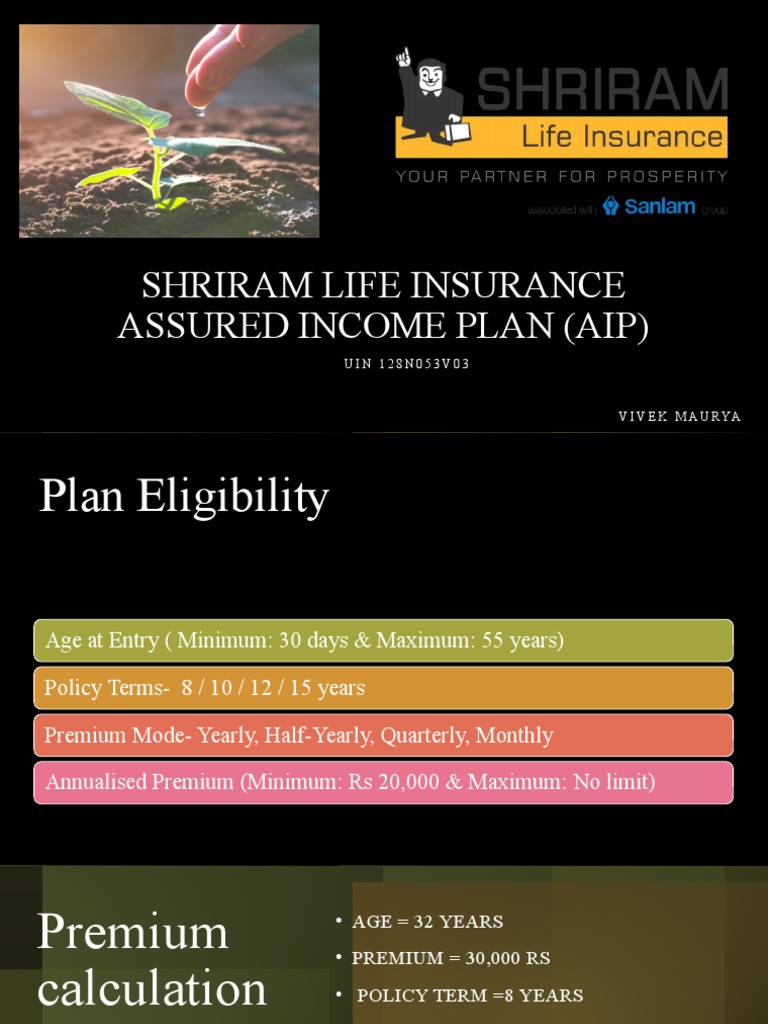 Shriram Life Insurance Assured Income Plan (Aip | PDF | Finance & Money ...