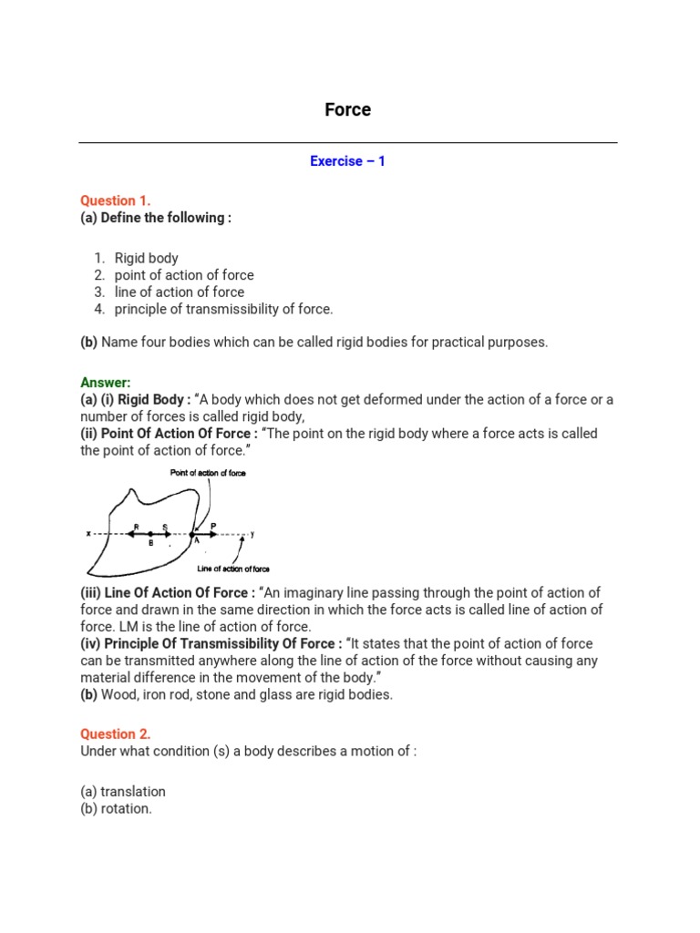 Goyal Brothers Prakashan Physics Solutions Class 10 Chapter 1 Force ...