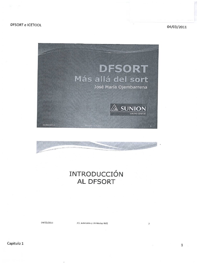 DFSORT Capitulo 1 | PDF