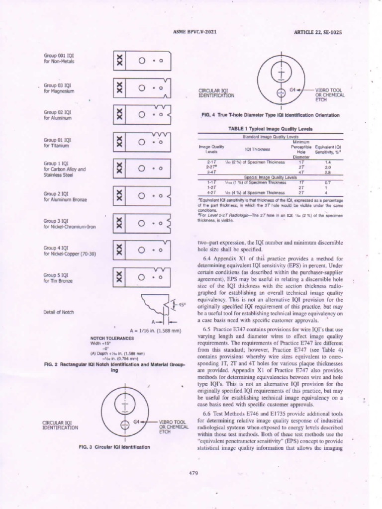 RT Hole and Wire IQI Table | PDF