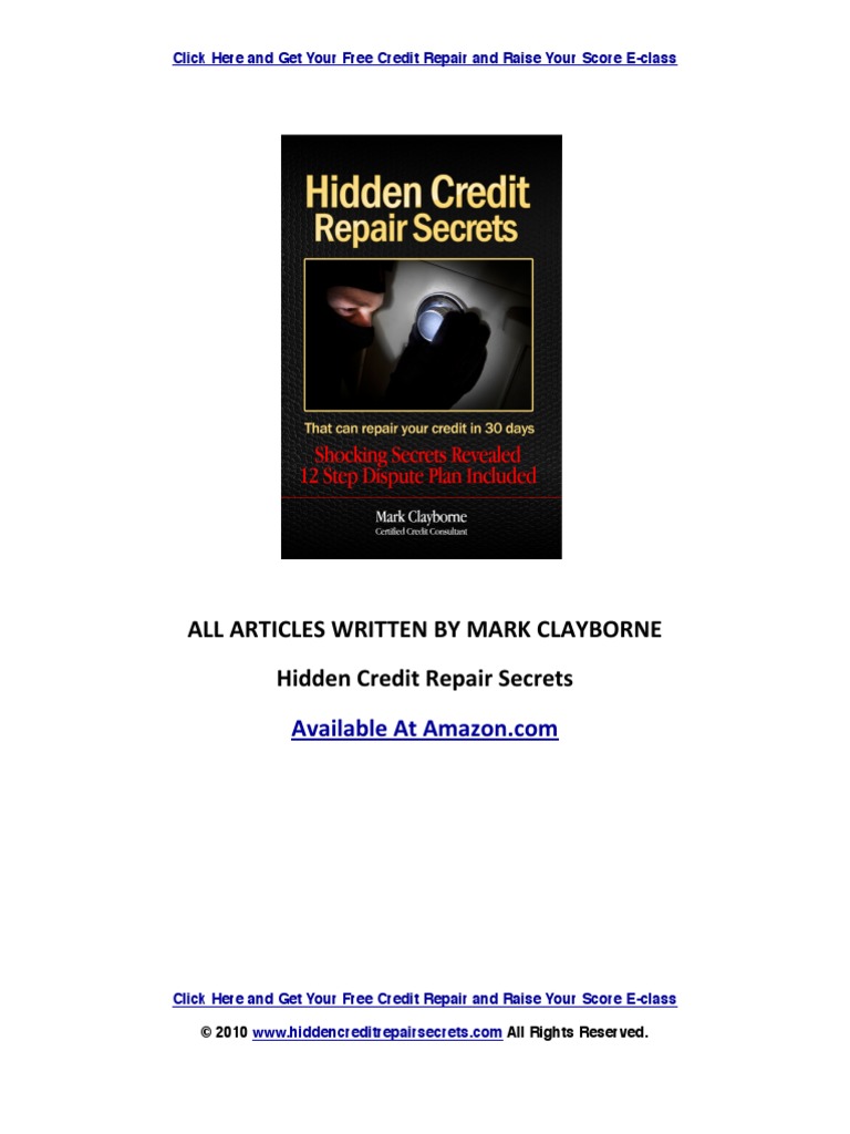 Hidden Credit Repair Secrets | PDF | Credit History | Credit Score