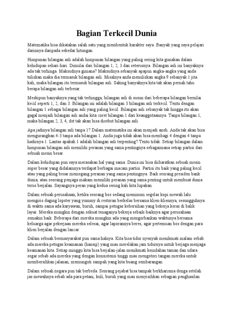 Kumpulan Tulisan Matematika | PDF