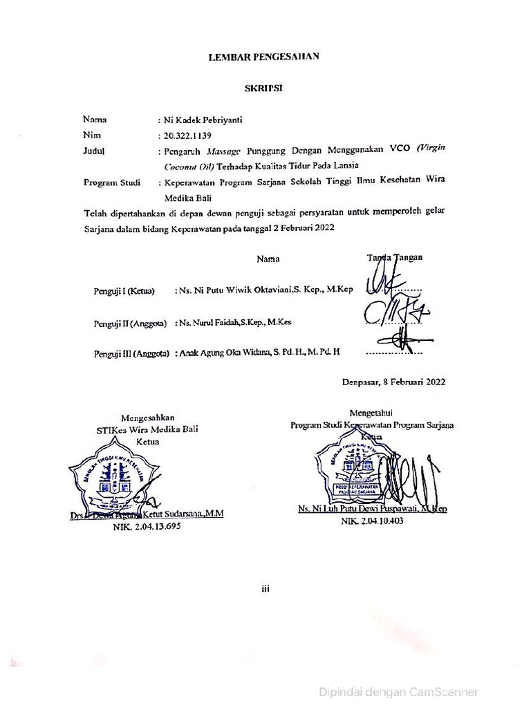 Lembar Pengesahan Skripsi | PDF