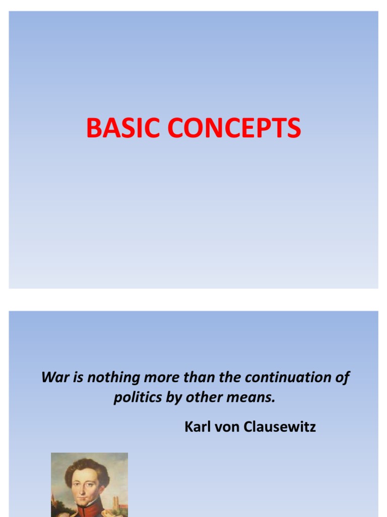 Basic Concepts | PDF | Military Strategy | Operational Level Of War