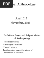 Unit 1-Anth 1012, ppt. (1) (1) | PDF | Anthropology | Science