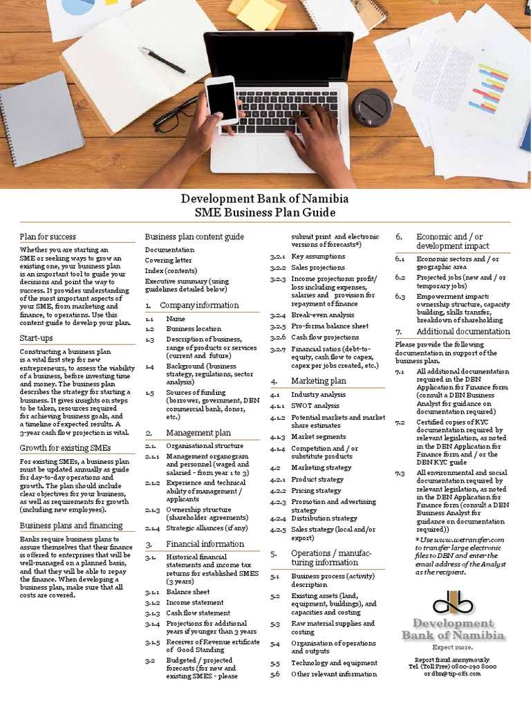 Development Bank of Namibia SME Business Plan Guide | PDF | Deutsche ...
