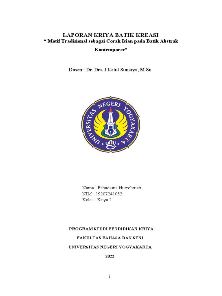 Batik Kreasi: Motif Tradisional Abstrak | PDF | Perjalanan