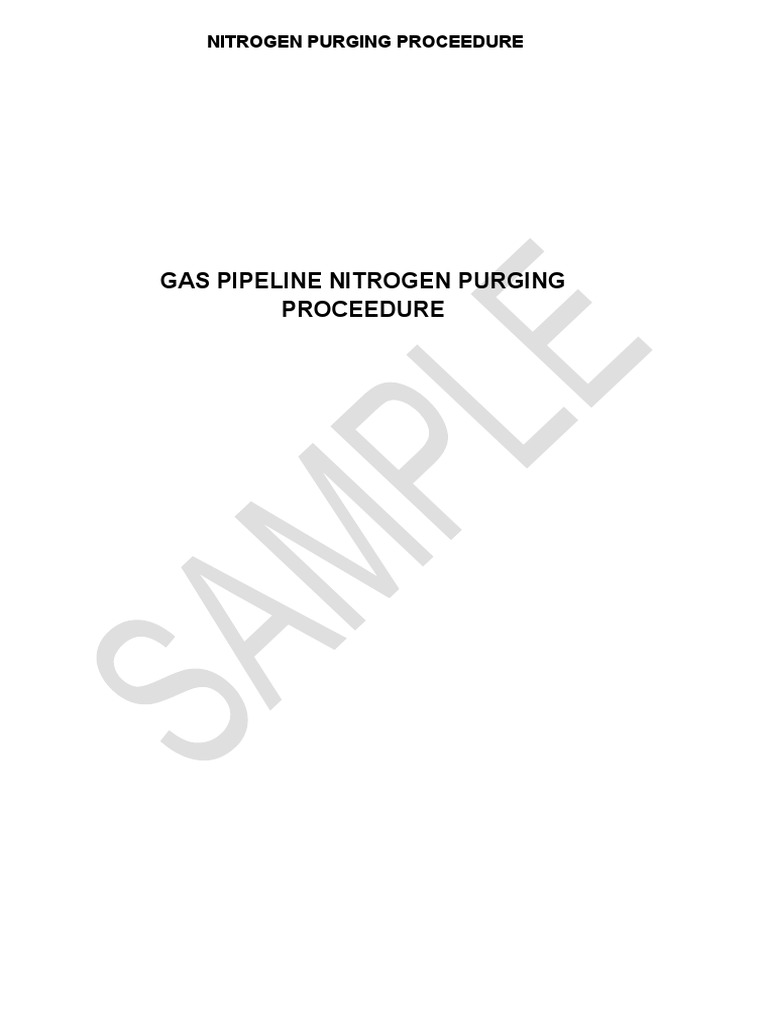 Method Statement For NITROGEN PURGING (SAMPLE) | PDF | Personal ...